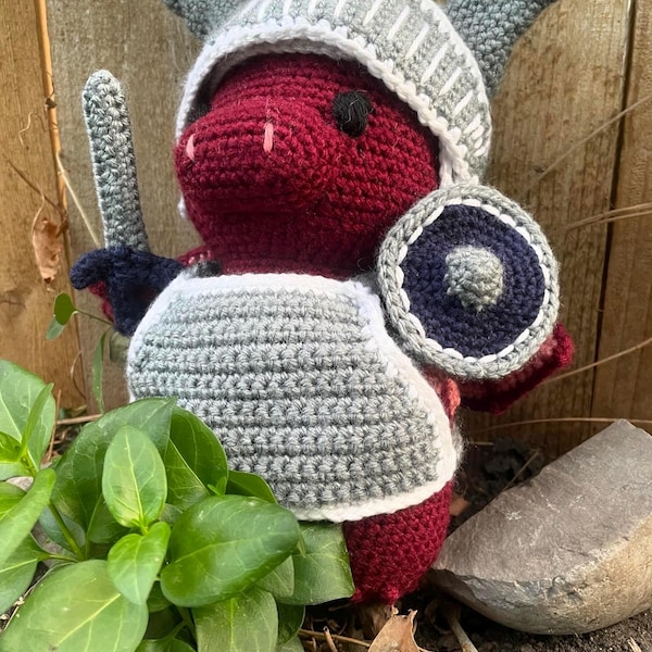 Dragon Knight | PDF Crochet Amigurumi Pattern | Fantasy Plushie With ...