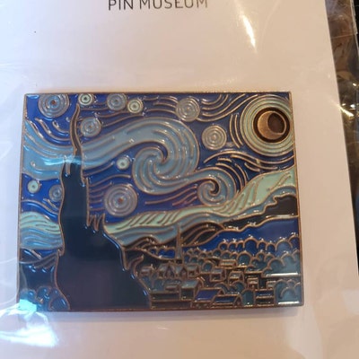 The Starry Night Enamel Pin - Etsy