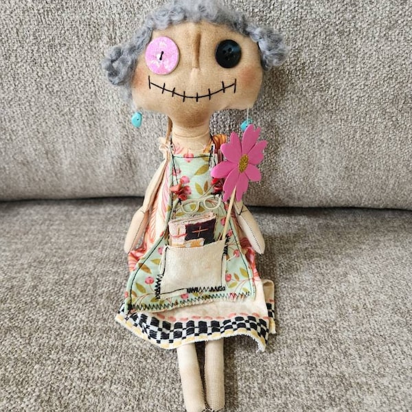 Junky Grungy Grammy Doll PDF Sewing Pattern, 12 Grungy Doll DIY Dolls ...