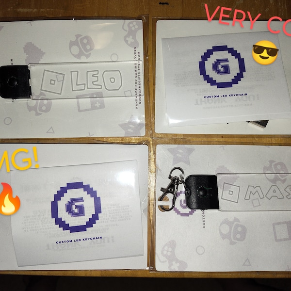 Custom ROBLOX Theme Name Tag LED Keychain | Christmas, Holiday Gift ...