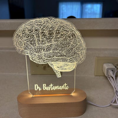 Brain LED Night Light Personalized for Neurologist Gifts, Psychology ...