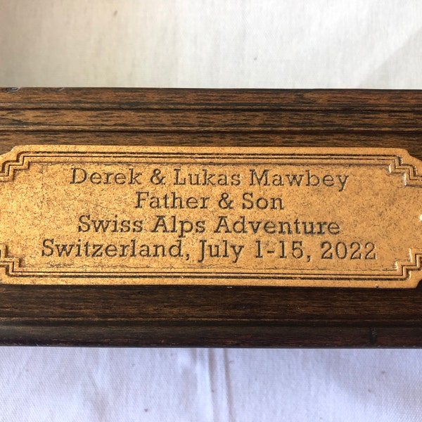 Name Plate NP1L, Title Plate, Plaque, Art Plaque, Picture Frame Title ...