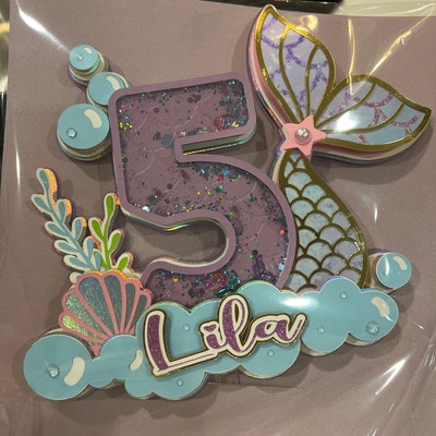 Mermaid Cake Topper - Etsy