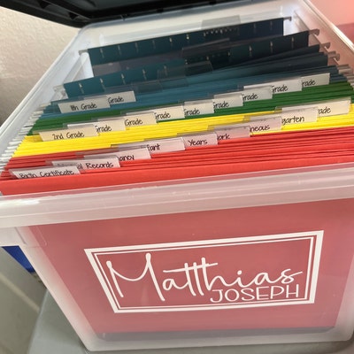 Teacher File Box Classroom Organization Teacher's - Etsy