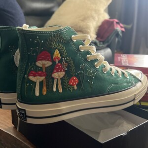 Custom Sneakers Embroidered/ Ghost Embroidered Converse/ Halloween ...