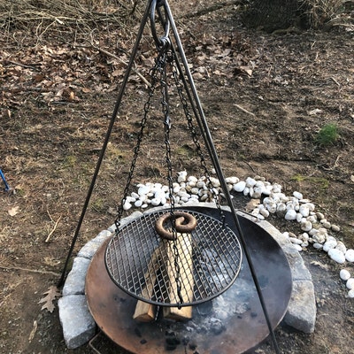 Heavy Duty, Hand Forged, Fire Pit Stake Grill - Etsy