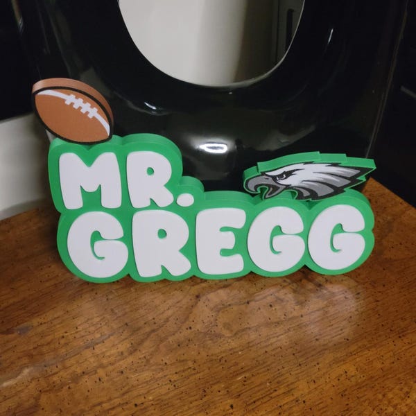 Eagles Custom Handmade Nameplate|personalized Gameday Football Desk ...