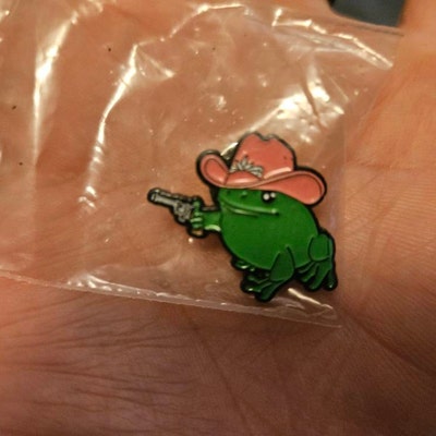 Cowboy Frog Enamel Pin - Etsy