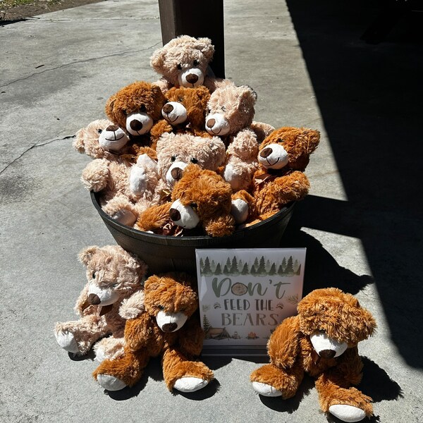 Camping Don't Feed the Bears Sign Party Decor Lumberjack One Happy ...