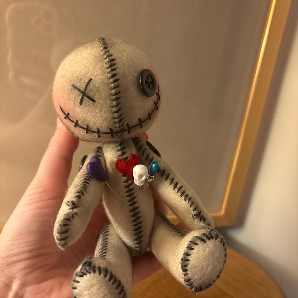 Handmade Voodoo Doll With Pins, 100% Wool Felt Art Doll, Gothic ...