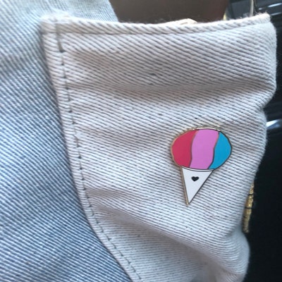 Shave Ice / Snow Cone Enamel Pin - Etsy