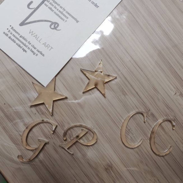 Gold Letters Personalized Acrylic Sign Gold, Silver Mirror Aceylic ...