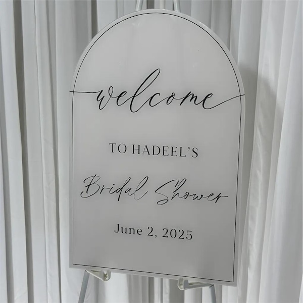 Welcome to Our Wedding Acrylic Sign, Personalized Wedding Sign, the ...