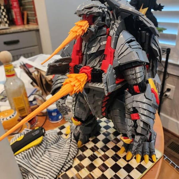 Articulated 3D Printed Godzilla Toy–poseable Kaiju Desk Model Two Sizes ...