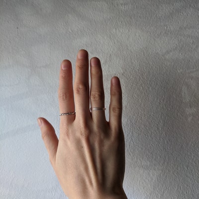 925 Sterling Silver Minimalist Ring Stackable Ring in Silver - Etsy