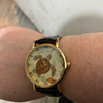 Frog Playing Guitar Leather Watch, Frog Music Ladies Watch, Unisex ...