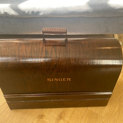 SINGER Sewing Machine Bentwood Wooden Carrying Case for 15 15-91 201 ...