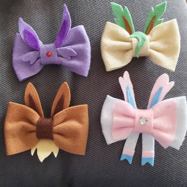Espeon Bow // Pokemon, Pikachu, Eeveelutions, Cute, Headbow, Eevee ...