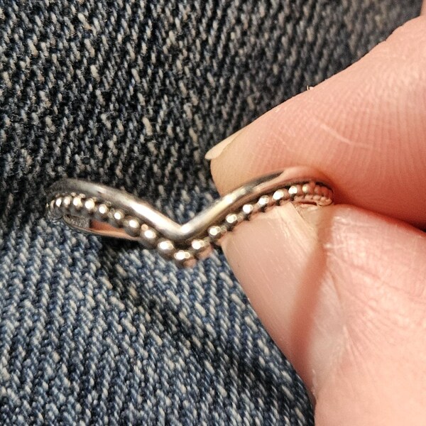 Vintage Oxidized Solid 925 Sterling Silver V Shape Leaf Flower ...