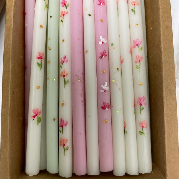 Hand Painted Soy Wax Candles - Etsy