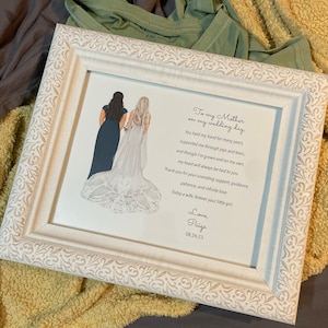 Personalized Bride and Mother Portrait Art DIGITAL Mother of Bride ...