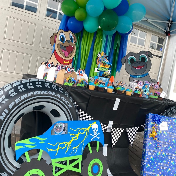 Puppy Dog Pals Birthday Decoration, Puppy Dog Pals Birthday Banner ...