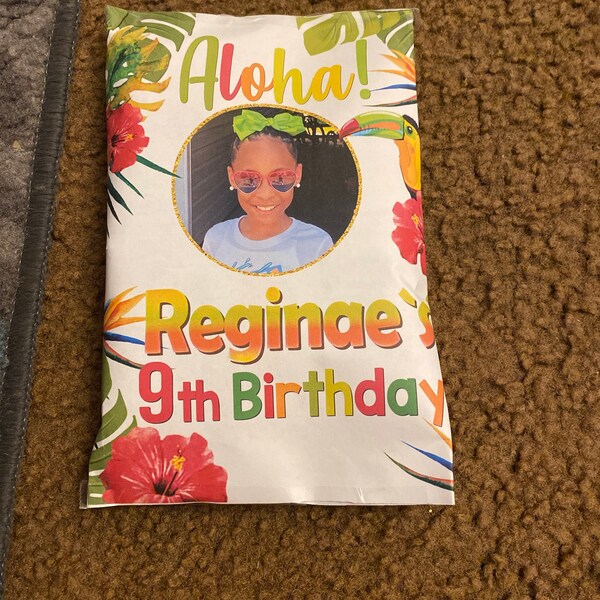 Personalized Tropical Menu Card-floral Island Menu Card-hawaiian Luau ...