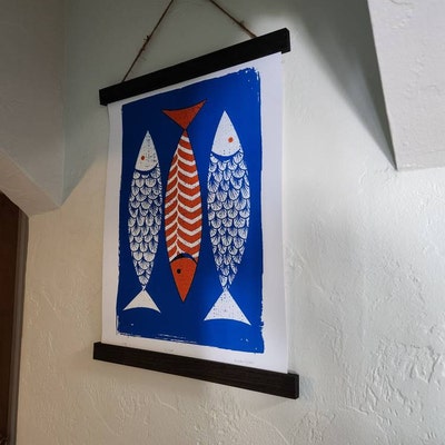 Screenprint Winter Cardinal Art Print Silkscreen Wall Art - Etsy