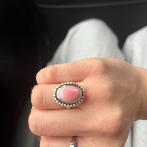 Conch Shell Ring/pink Conch Shell Ring/sterling Silver Ring/pink Conch ...