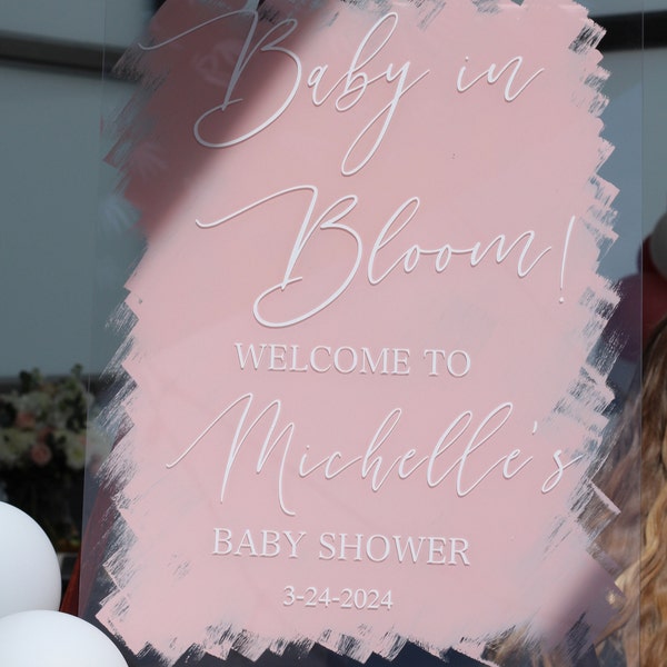 Acrylic Birth Announcement Sign Welcome Baby Sign Custom Birth Stats ...