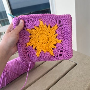 TANGLED Sun Crochet Square Pattern / PDF Written Pattern / English - Etsy