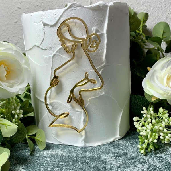 Lady Line Art Face Cake Plaque African Woman Part 2, Line Art Black ...