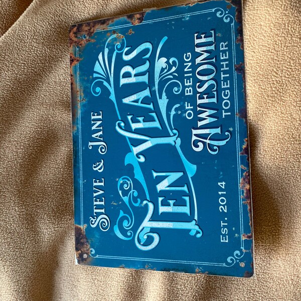 Elf Sign, Distressed Elf Workshop Sign, Old Look Metal Rusty Look ...