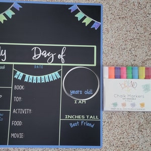 Back to School Erasable Board Pink Floral Design First Day - Etsy