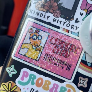Arthur Library Card Sticker Kindle Sticker Bookish Sticker Book Lover ...