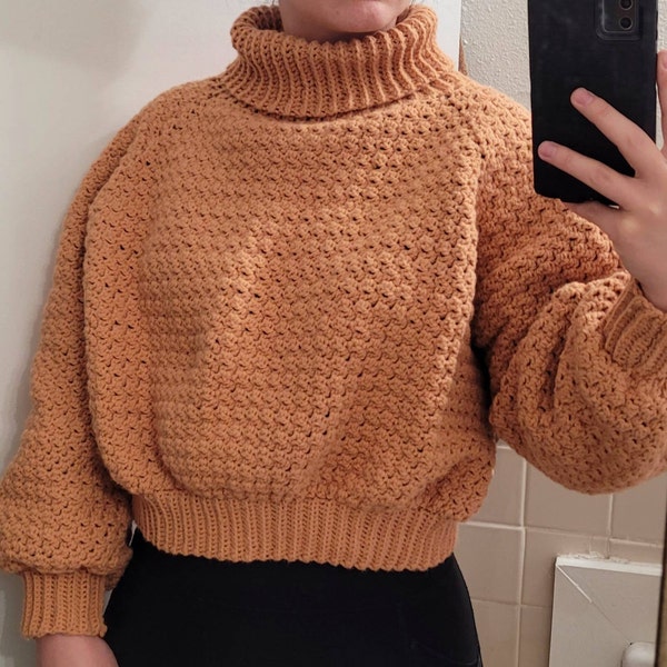 CROCHET PATTERN: the Millennial Jumper - Cowl Neck/ Turtle Neck Sweater ...