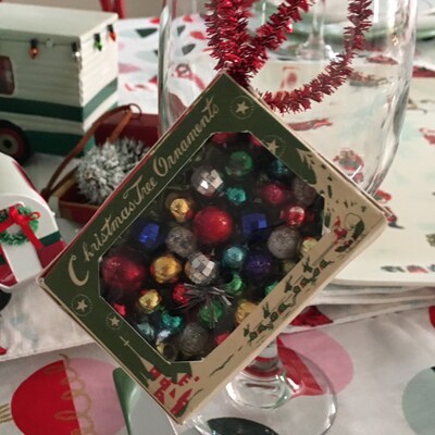 DIGITAL Vintage Christmas Shiny Brite Ornament Box 2 Craft File ...