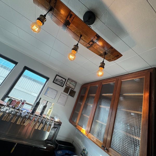 Rustic Farmhouse Light for Country Kitchen Decor, Wooden Beam Ceiling ...