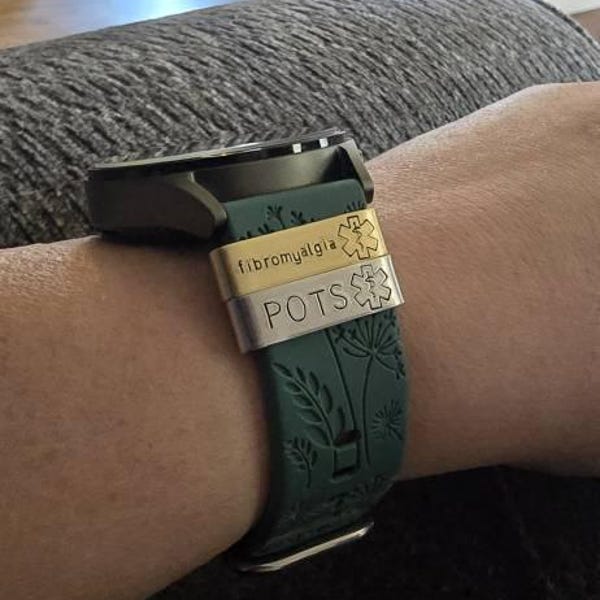 Smart Watch Charm | Medical Alert Slide for Watch Band, Personalized ID ...