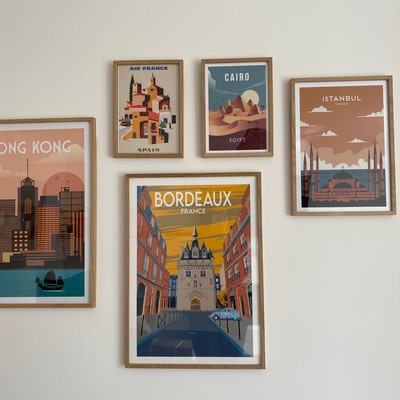 Bordeaux Poster Print France Travel Poster French Wall Art - Etsy