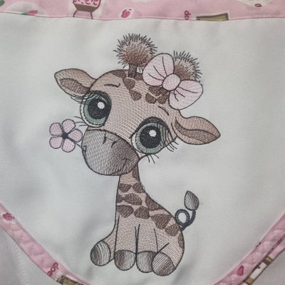 Girl Giraffe Machine Embroidery Designs for Baby Children Instant ...