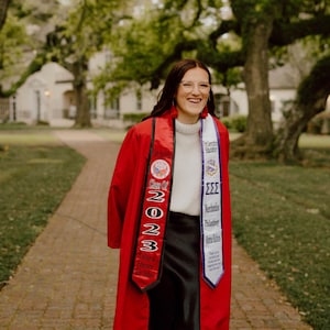 Dual Colored Panel Custom Graduation Stole HBCU Style - Etsy