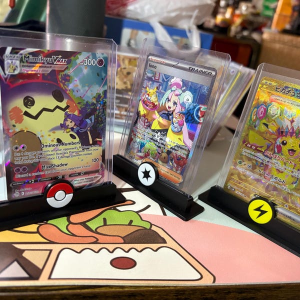 Pokémon Card Display Stand, Team Rocket, 1st Edition, Pokéball, Water ...