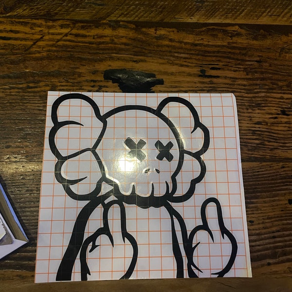 Kaws Inspired Peeker Vinyl Decal for Car Window, Laptop, Water Bottle ...