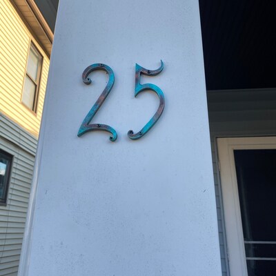 House Number / Iron House Numbers 5 Inch./ House Address / Metal House ...