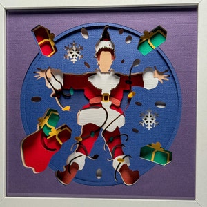 Snowman 3D Box Paper Cut, Snowman Light Box Svg, Snowman Shadow Box Svg ...