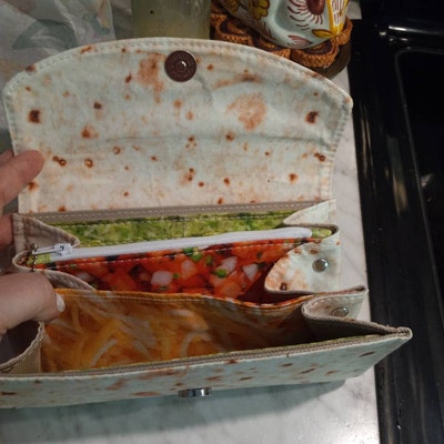 Burrito Wallet With Chain Crossbody / Shoulder Strap or Wristlet Strap ...