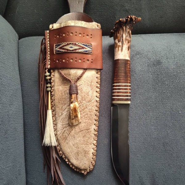 Hand Forged Ferrier’s Rasp Bowie Knife With a Custom Leather Sheath - Etsy