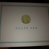 Personalized Stationery Good Sport SOFTBALL Folded Softball Note Cards ...