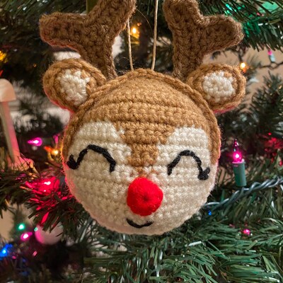 Rudolph Ornament Crochet Pattern - Etsy